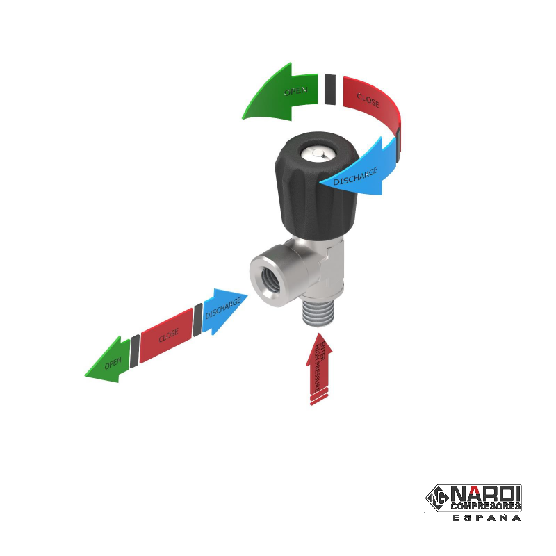 PA112-209 Hand wheel valve with over pressure valve INT 200 (YOKE) (max ...